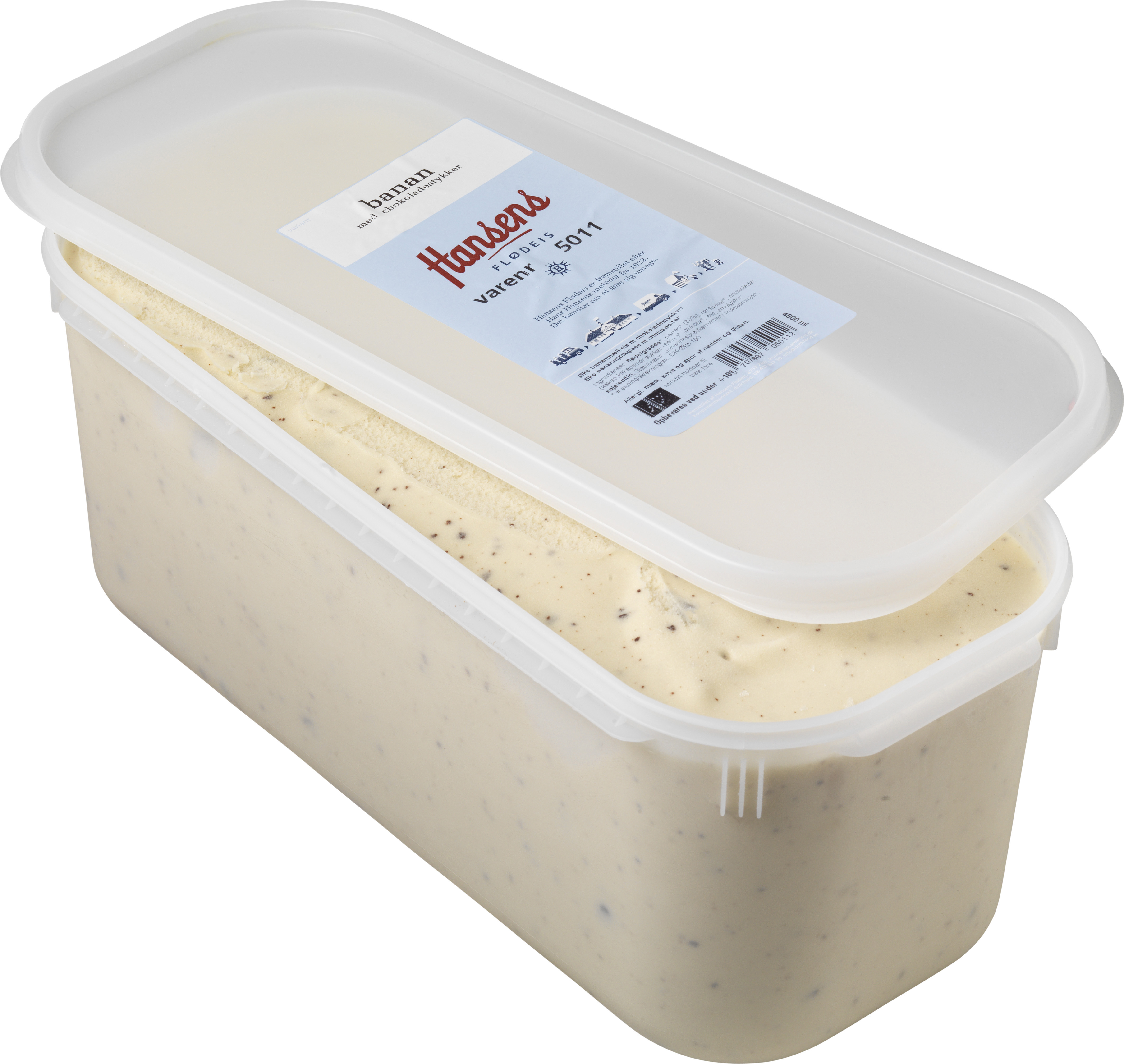 4800 ml Hansens Banan m. Chokoladesauce, Ø