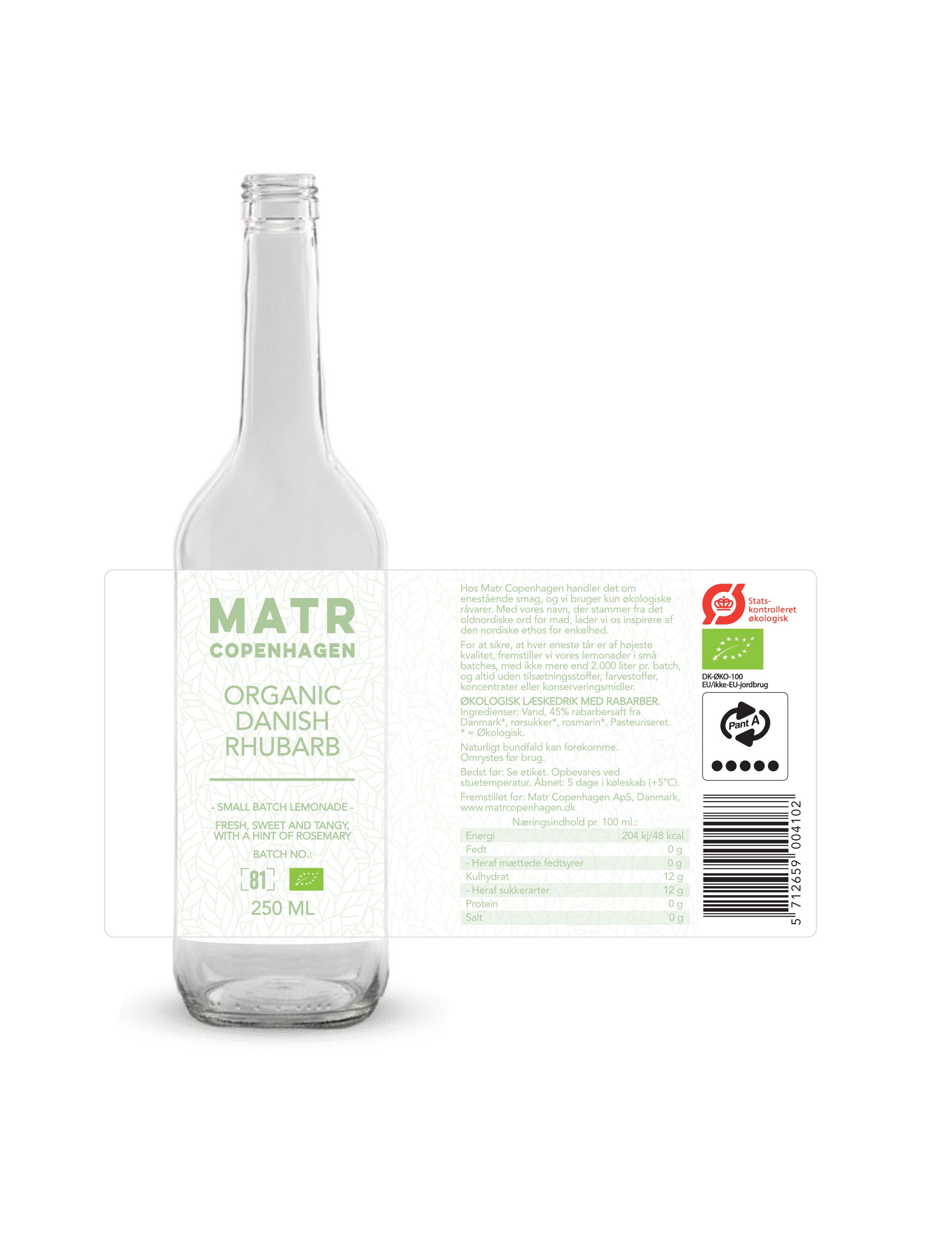 Organic Danish Rhubarb - Small Batch Lemonade